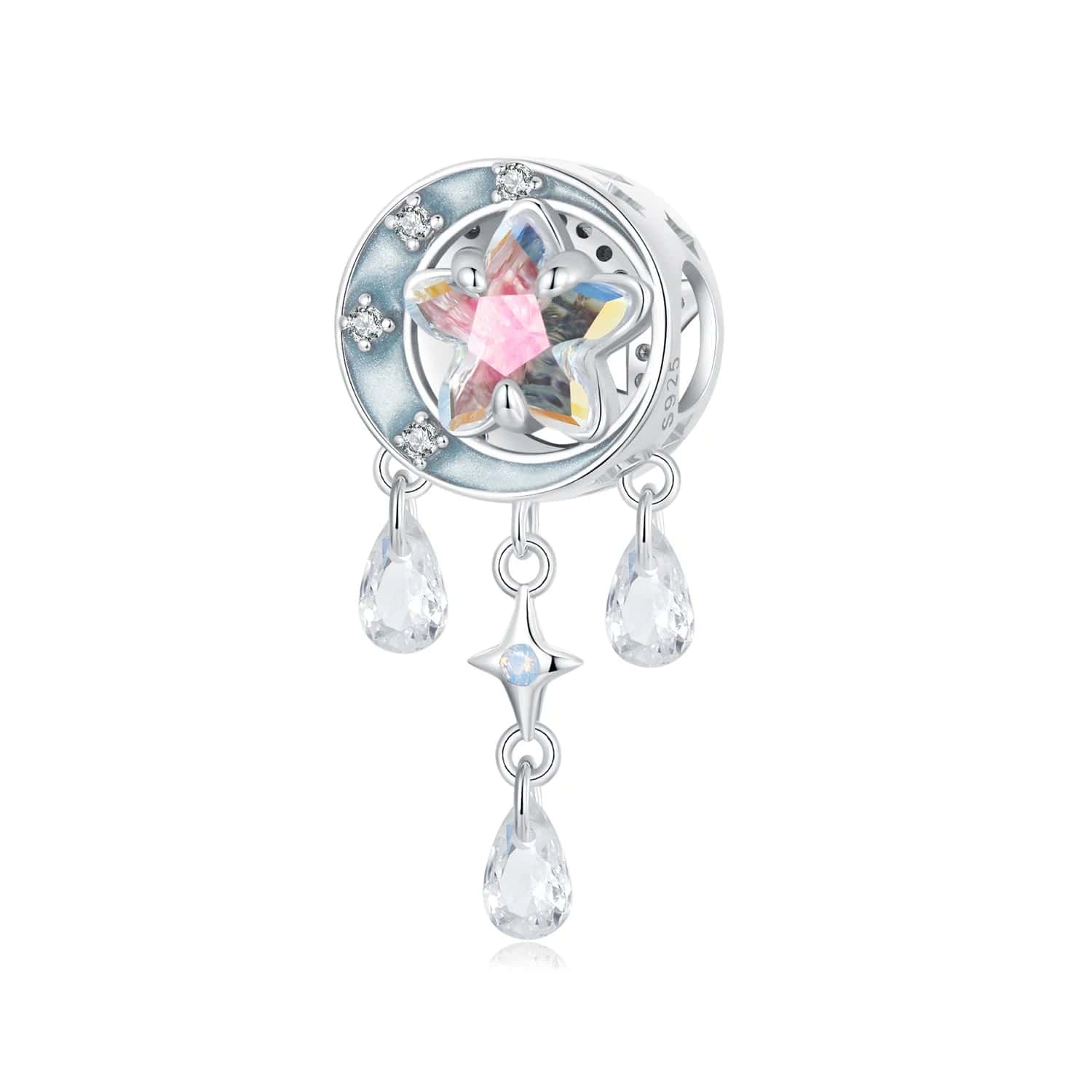 Celestial Starburst with Dangling Crystal Drops Charm